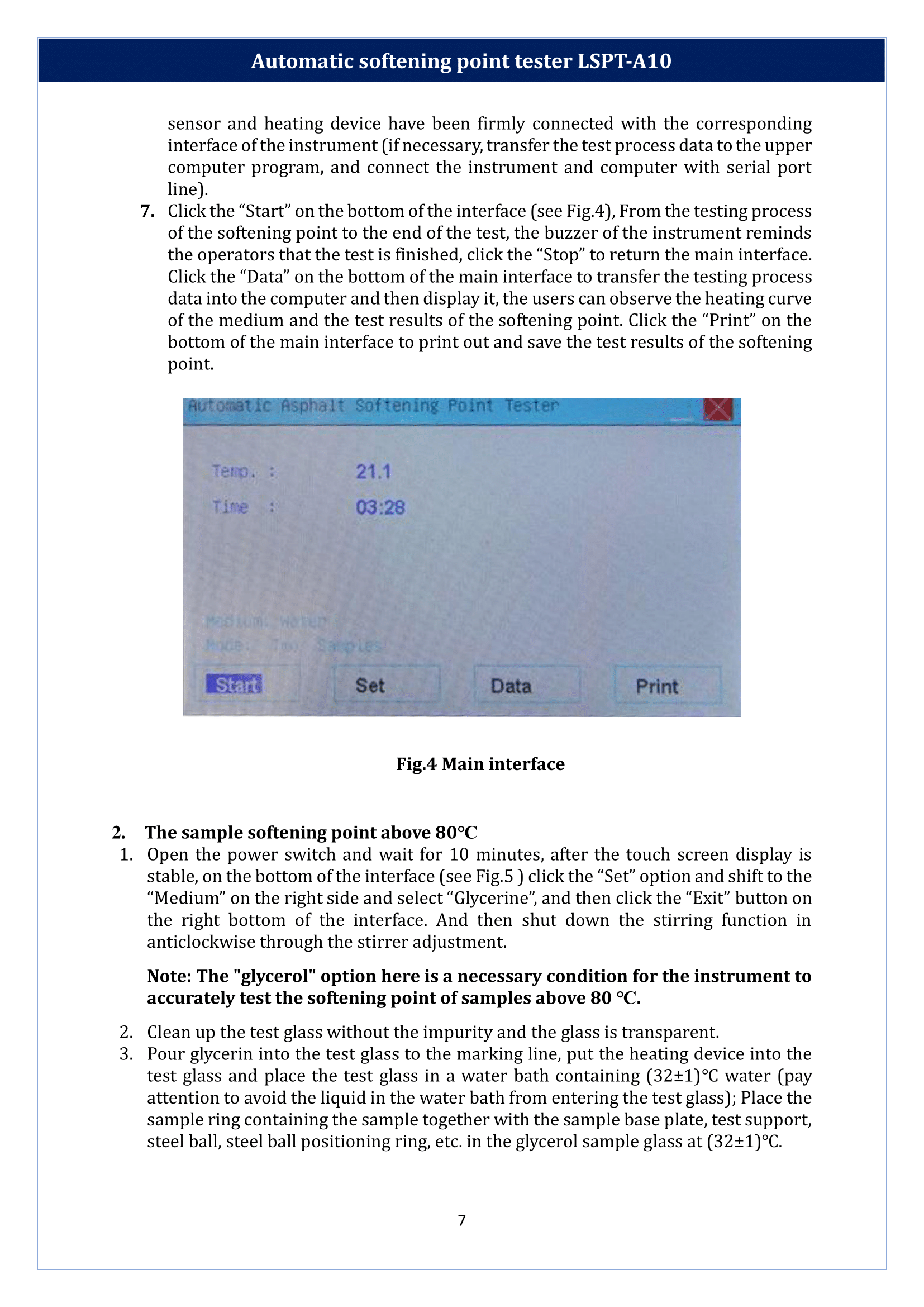 Automatic softening point tester LSPT-A10 Operating Manual