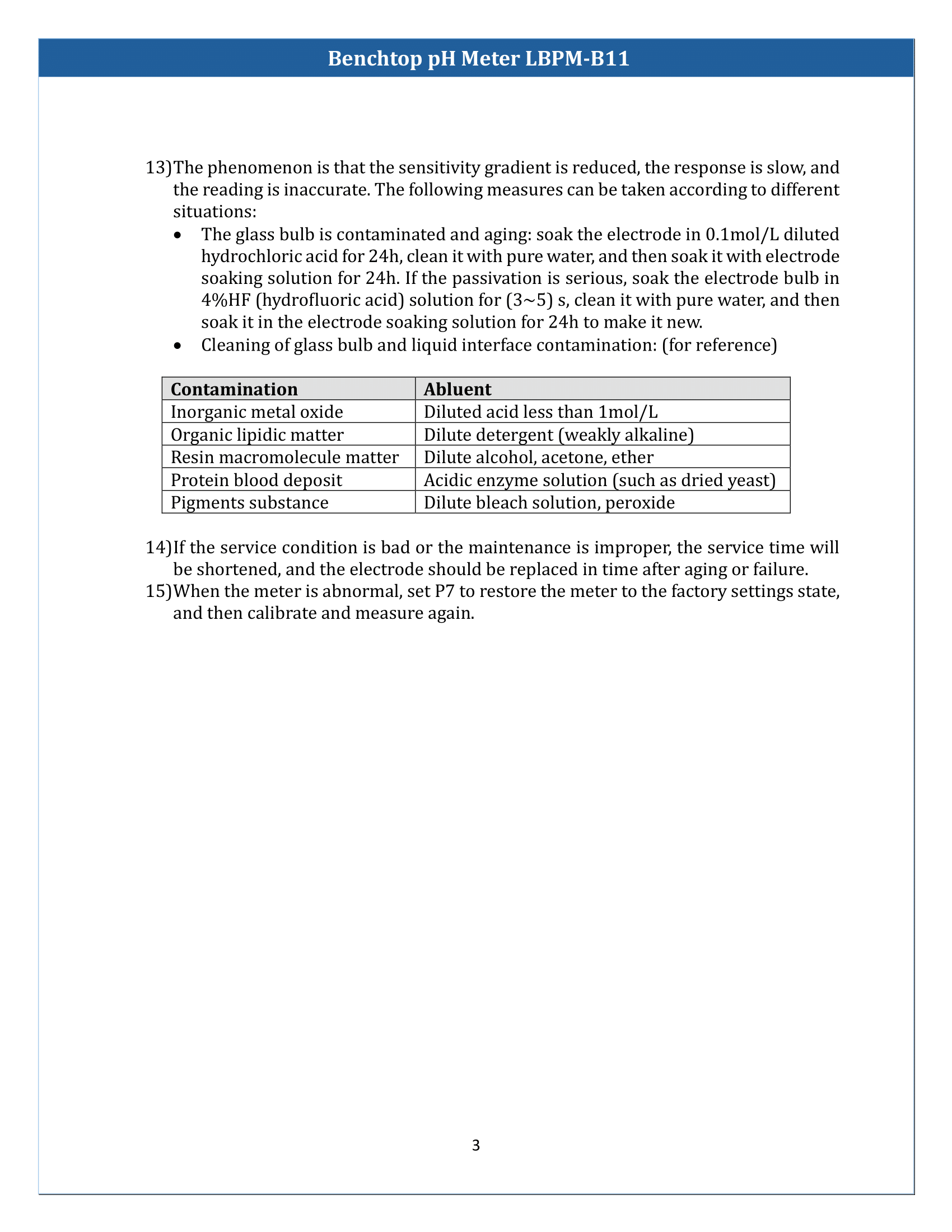 Benchtop pH Meter LBPM-B11 Operating Manual | Labtron