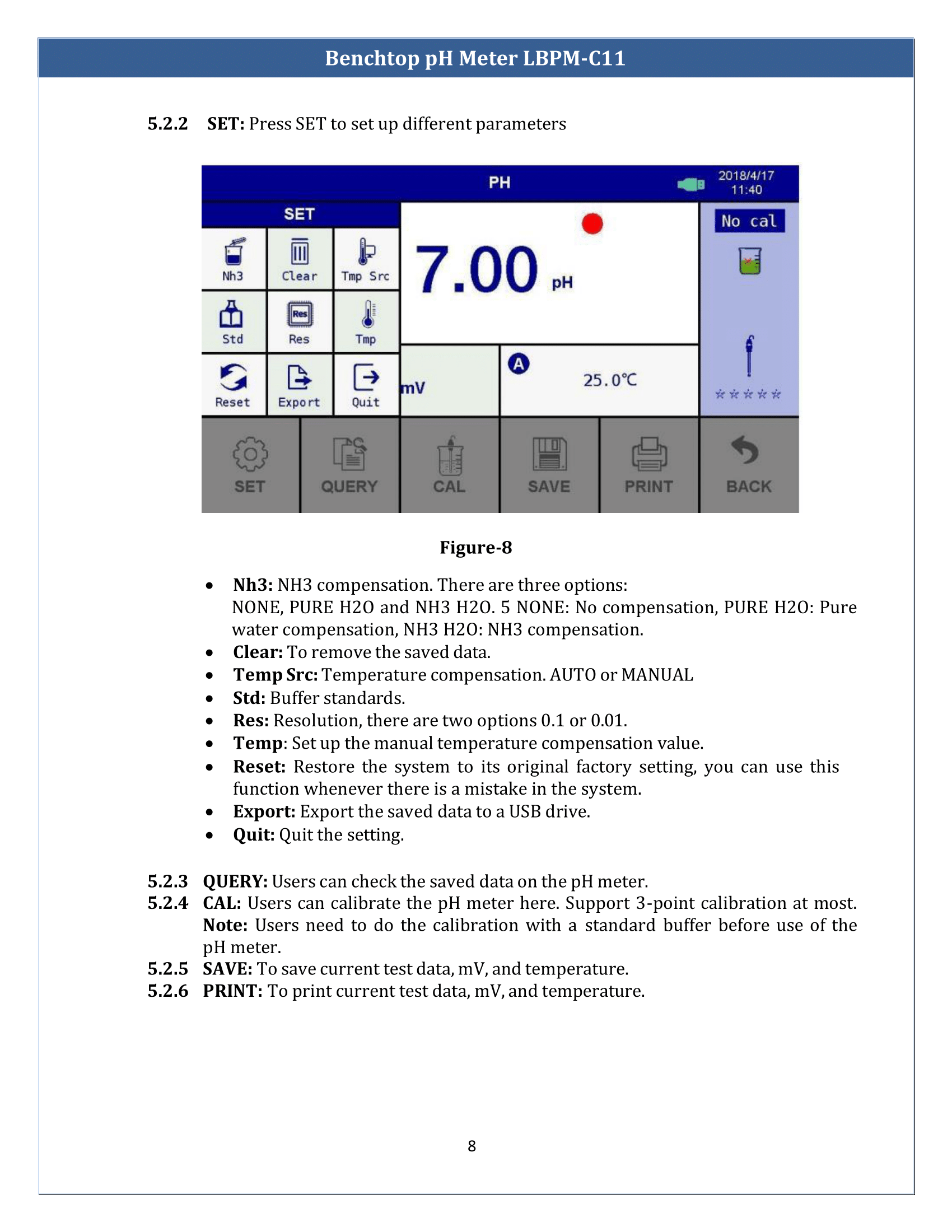Benchtop pH Meter LBPM-C11 Operating Manual | Labtron