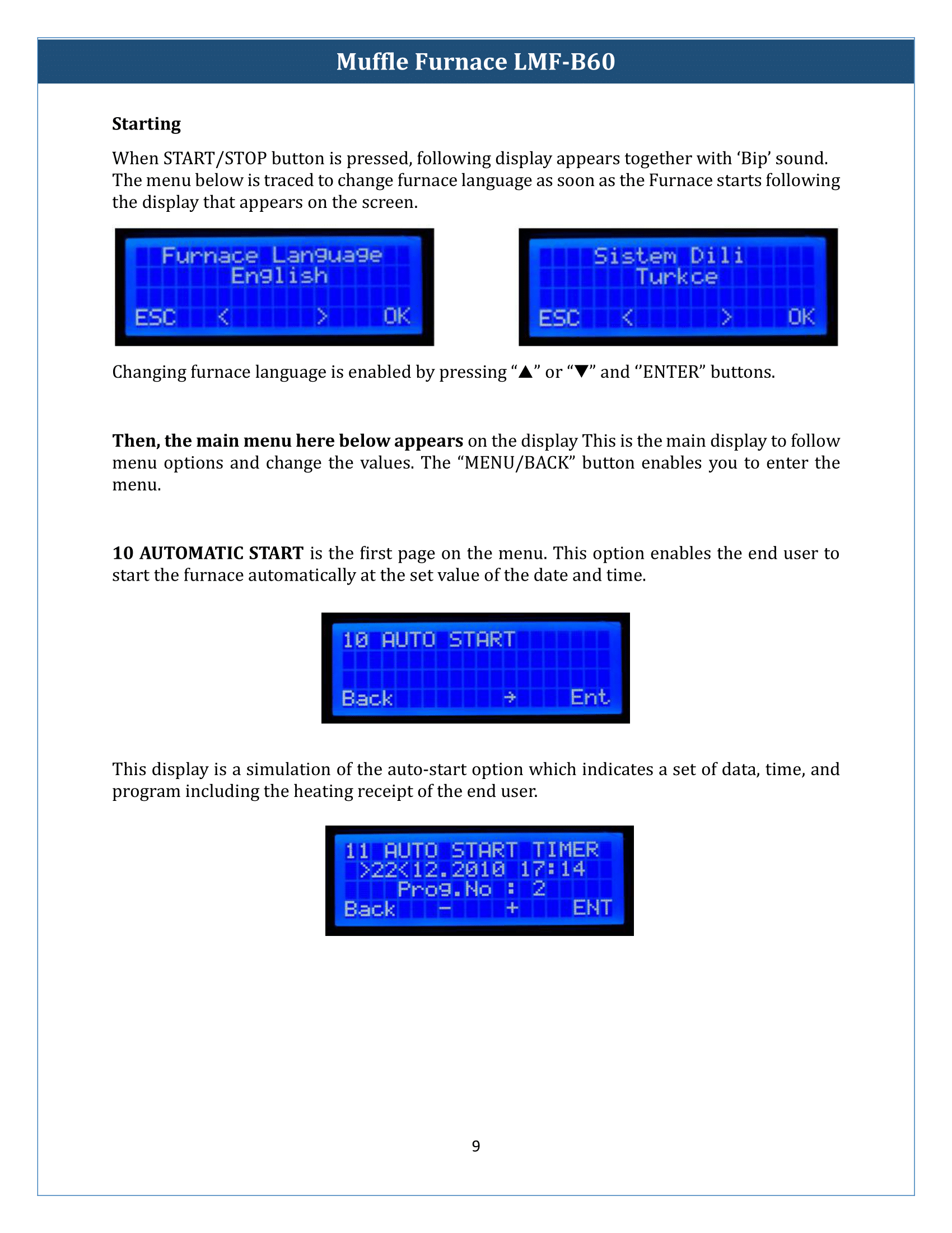 Muffle Furnace LMF-B60 Operating Manual | Labtron