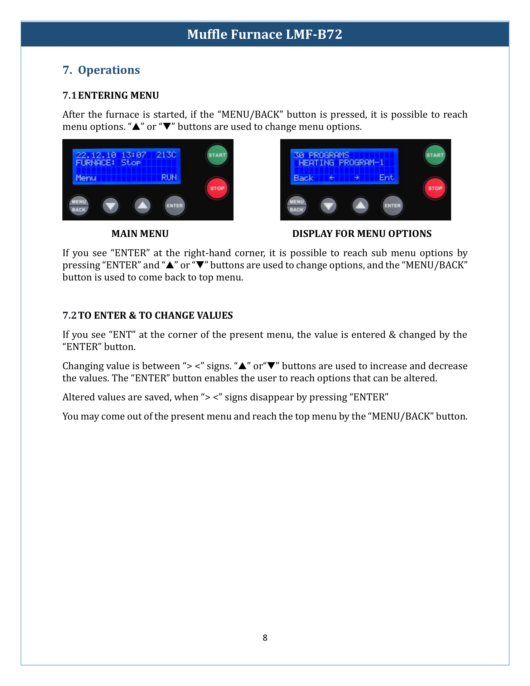 Muffle Furnace LMF-B72 Operating Manual | Labtron