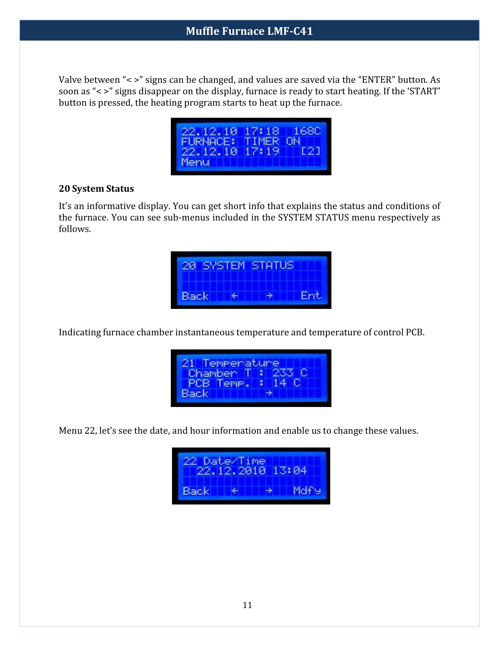 Muffle Furnace LMF-C41 Operating Manual | Labtron