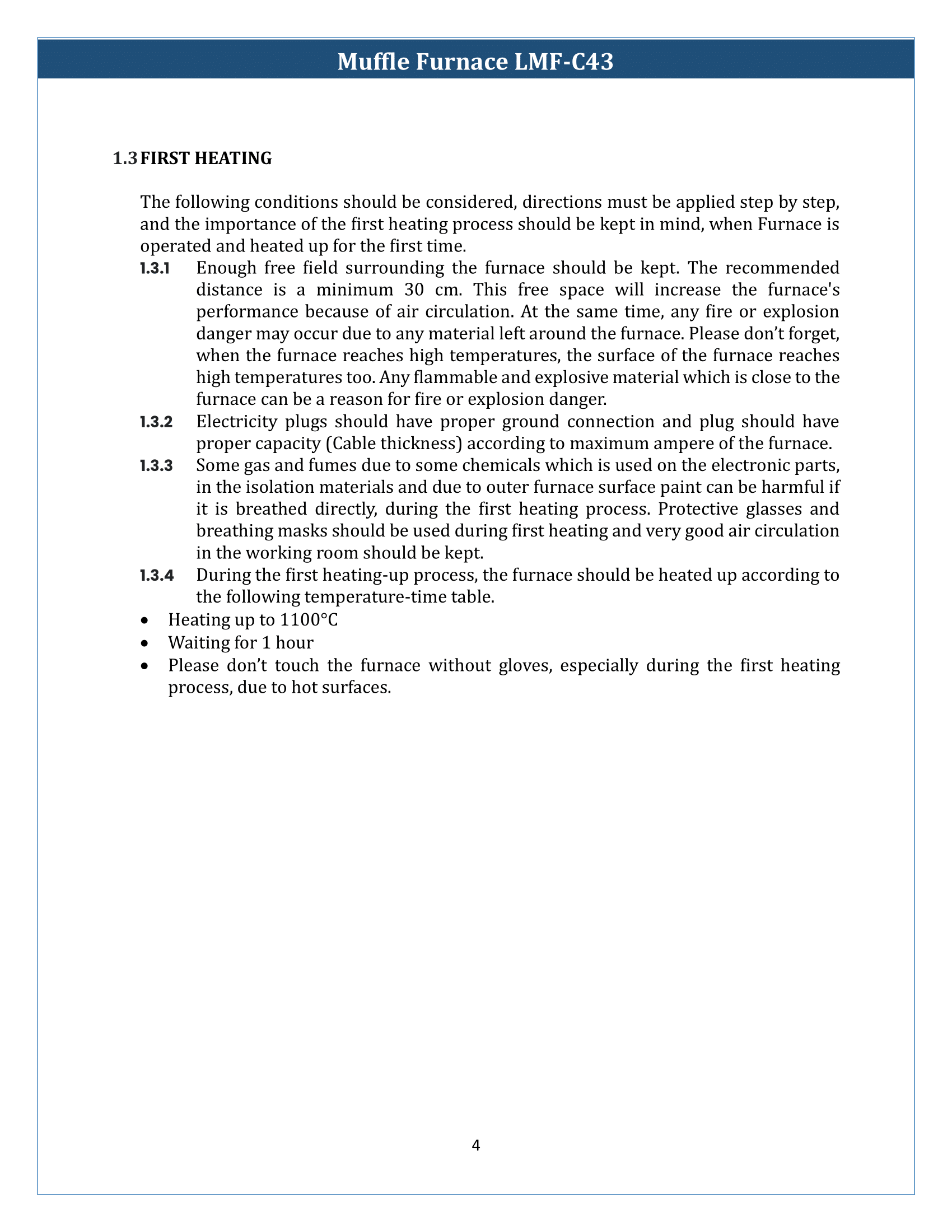 Muffle Furnace LMF-C43 Operating Manual | Labtron