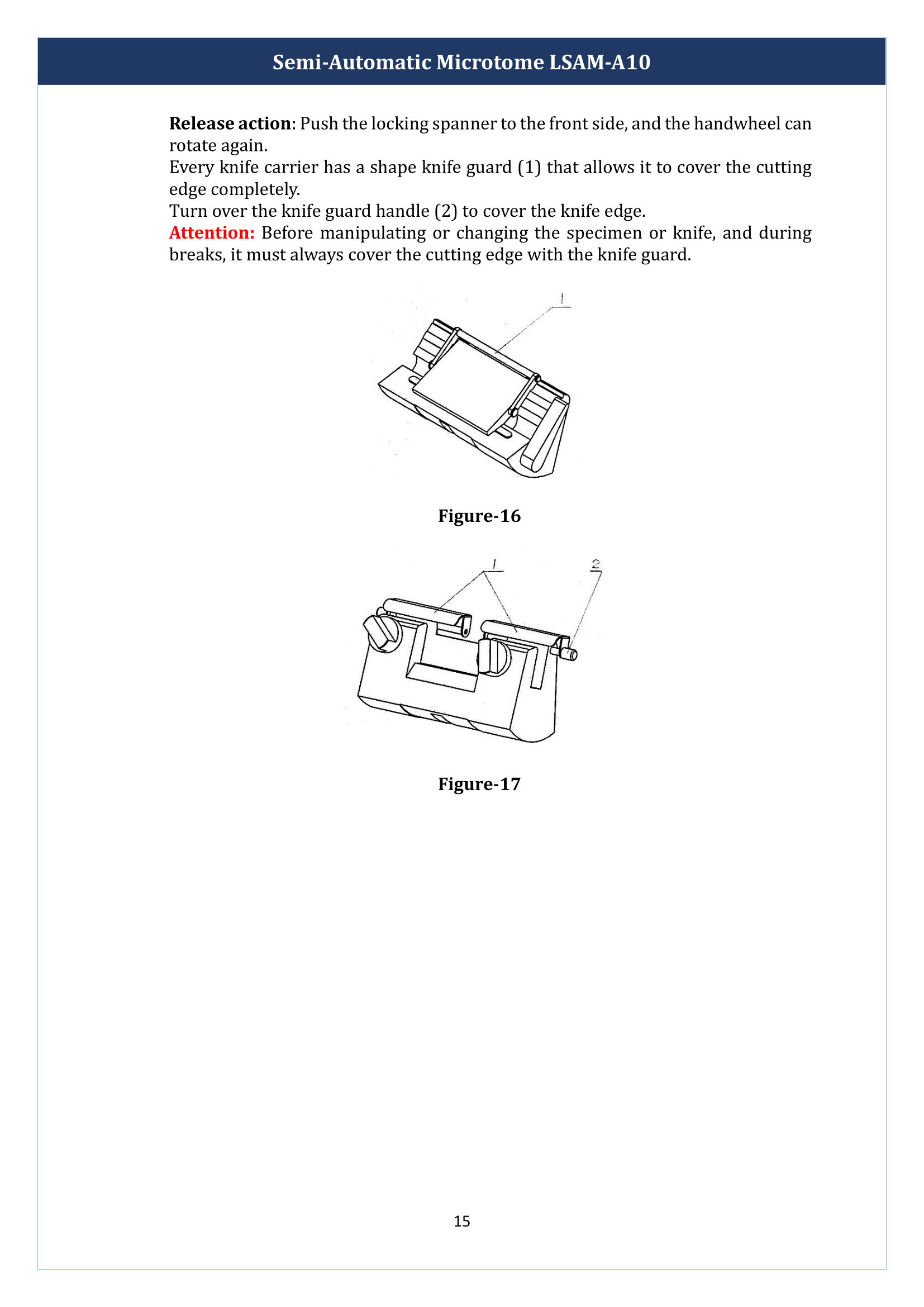 Semi automatic Microtome LSAM-A10 Operating Manual | Labtron