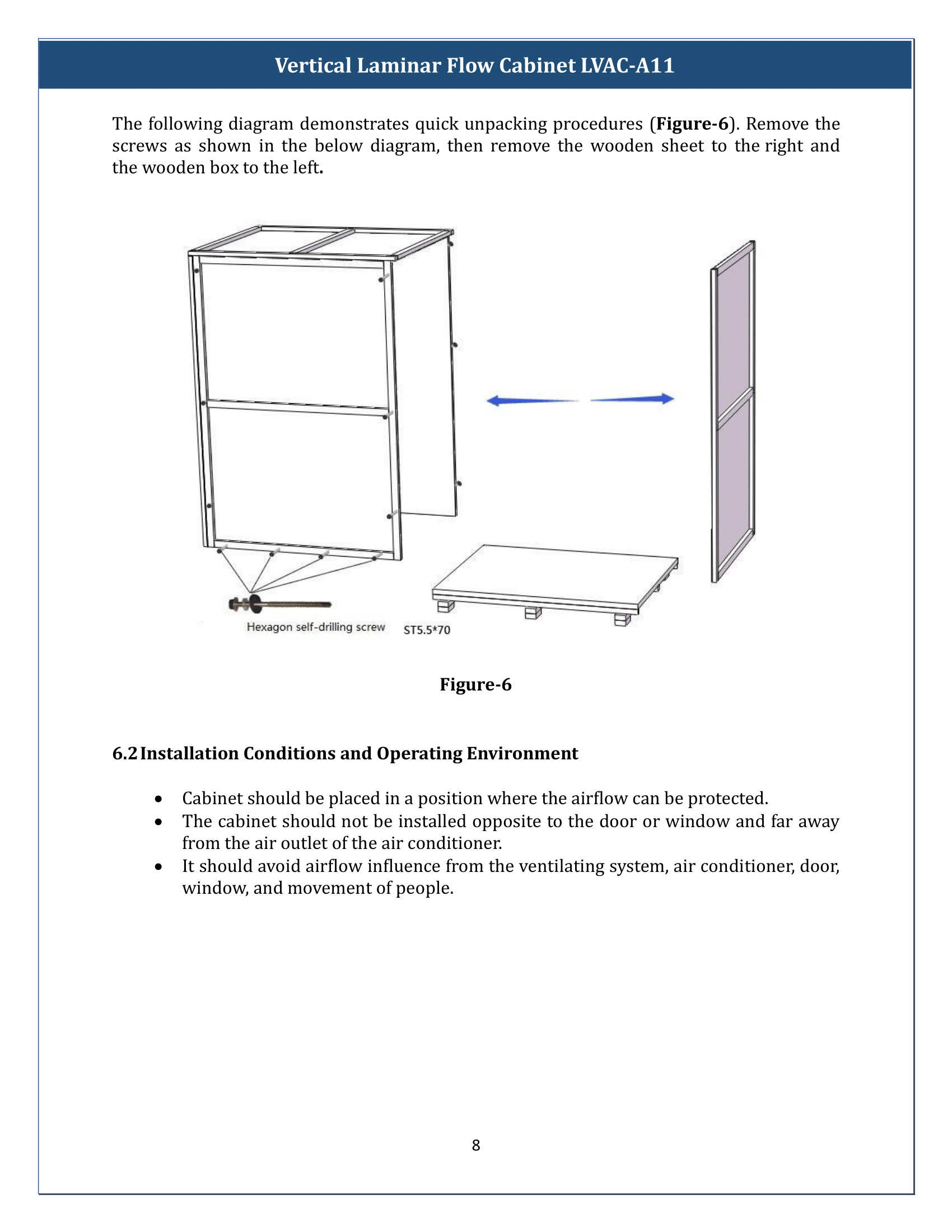 Vertical Laminar Flow Cabinet LVAC-A11 Operating Manual | Labtron