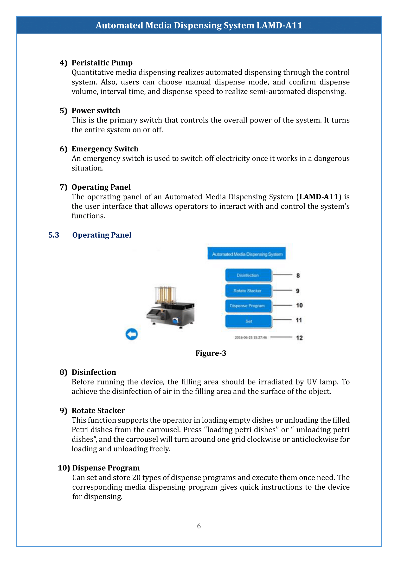 Automated Media Dispensing System LAMD-A11 Operating Manual