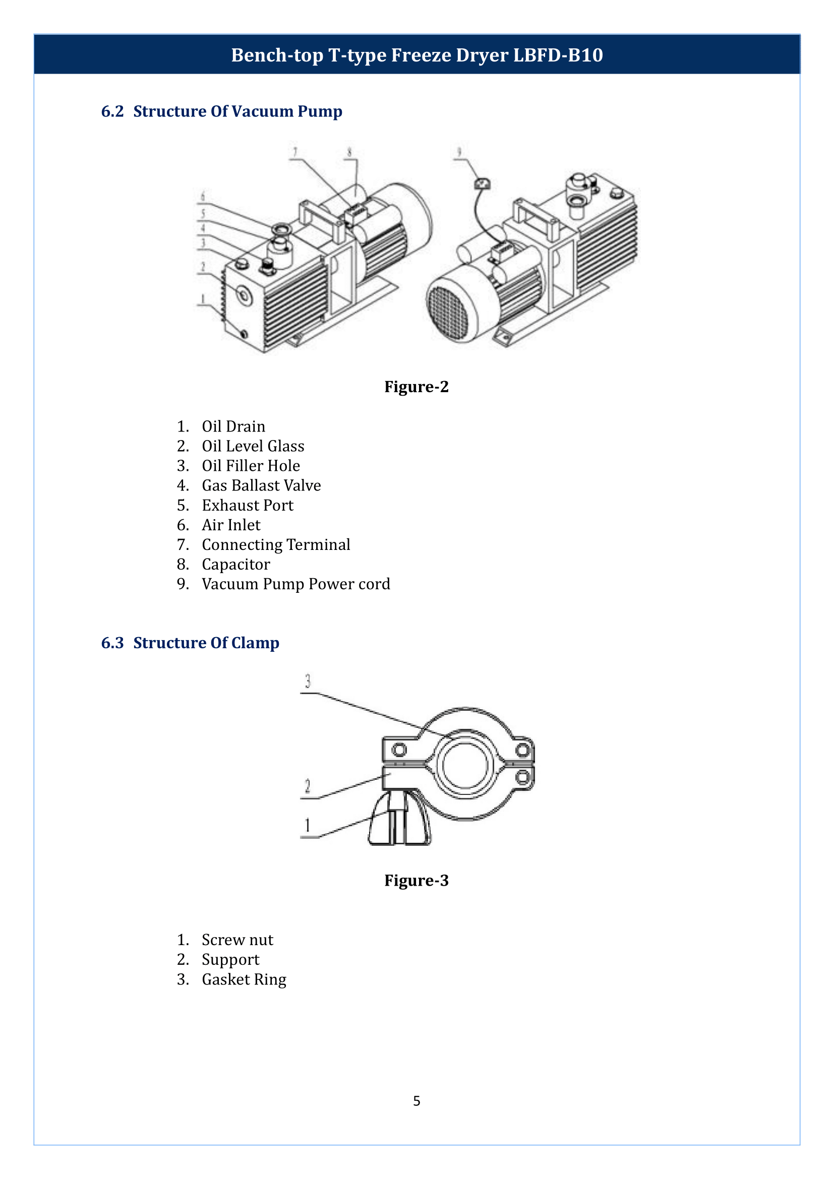 Bench top T type Freeze Dryer LBFD-B10 Operating Manual | Labtron