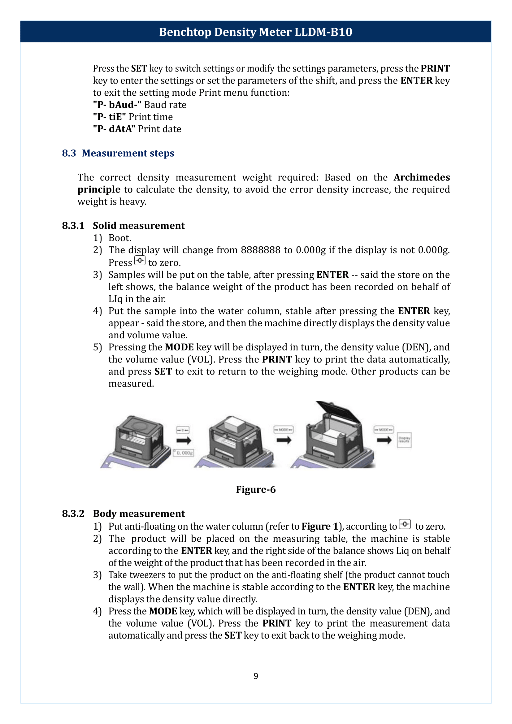 Benchtop Density Meter LLDM-B10 Operating Manual | Labtron