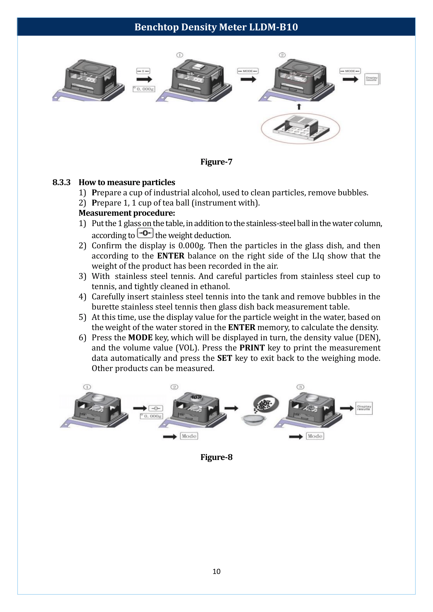 Benchtop Density Meter LLDM-B10 Operating Manual | Labtron