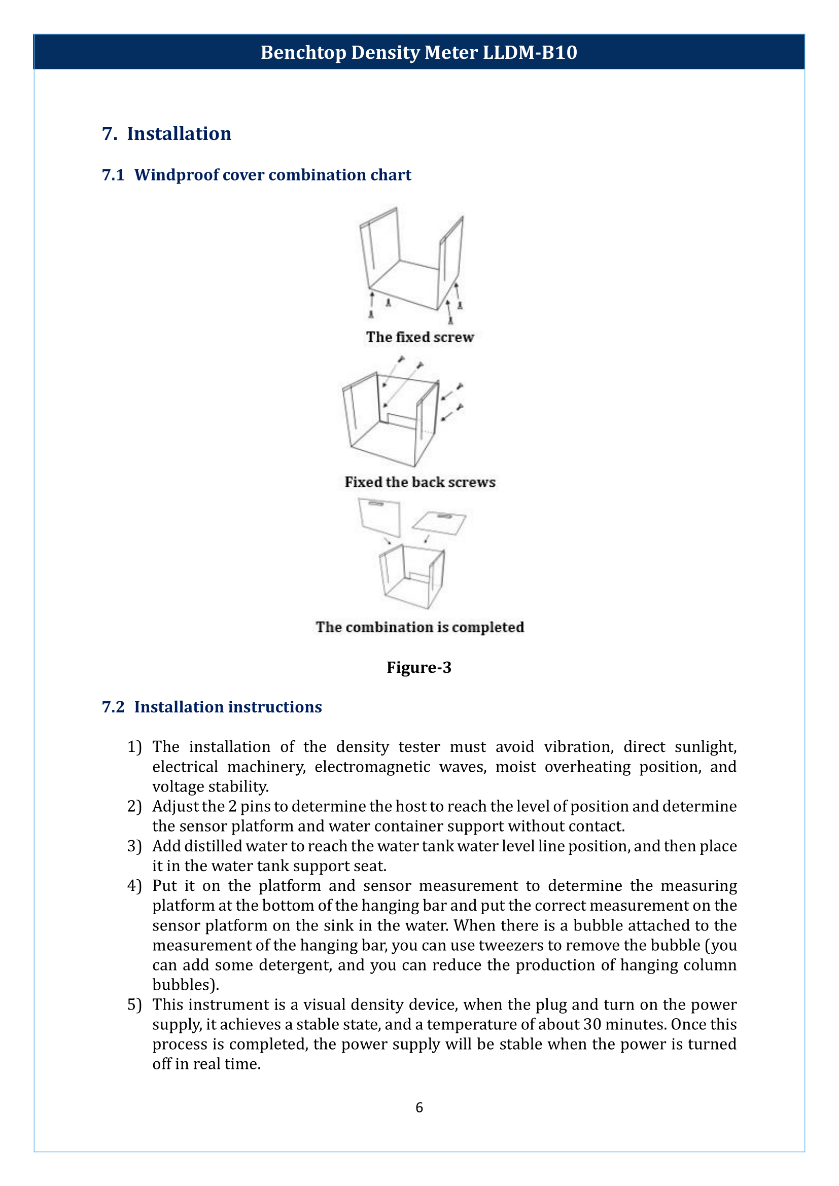 Benchtop Density Meter LLDM-B10 Operating Manual | Labtron