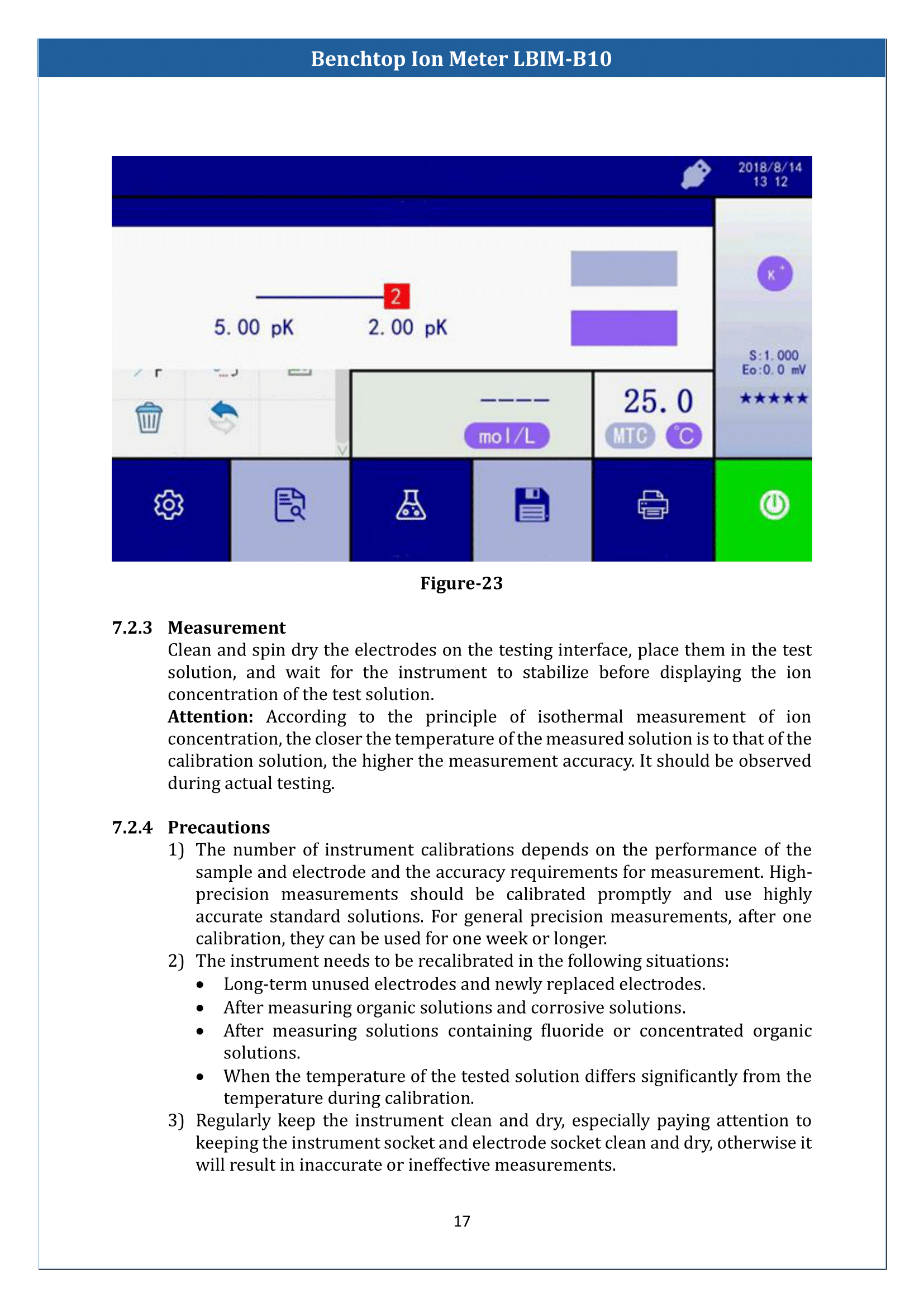 Benchtop Ion Meter LBIM-B10 Operating Manual | Labtron
