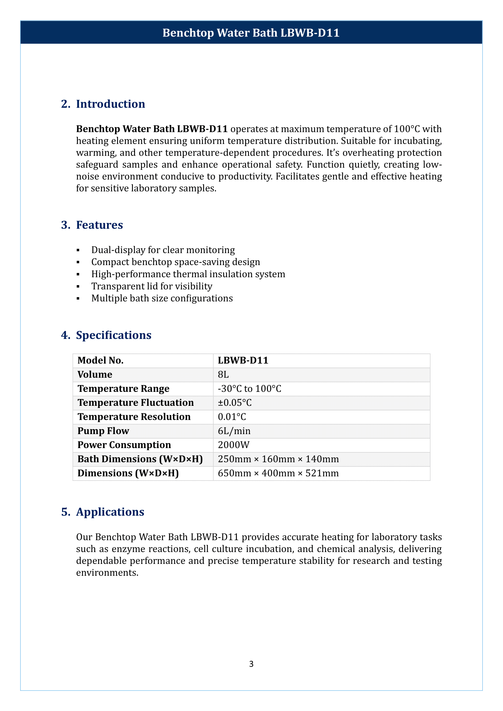 Benchtop Water Bath LBWB-D11 Operating Manual | Labtron