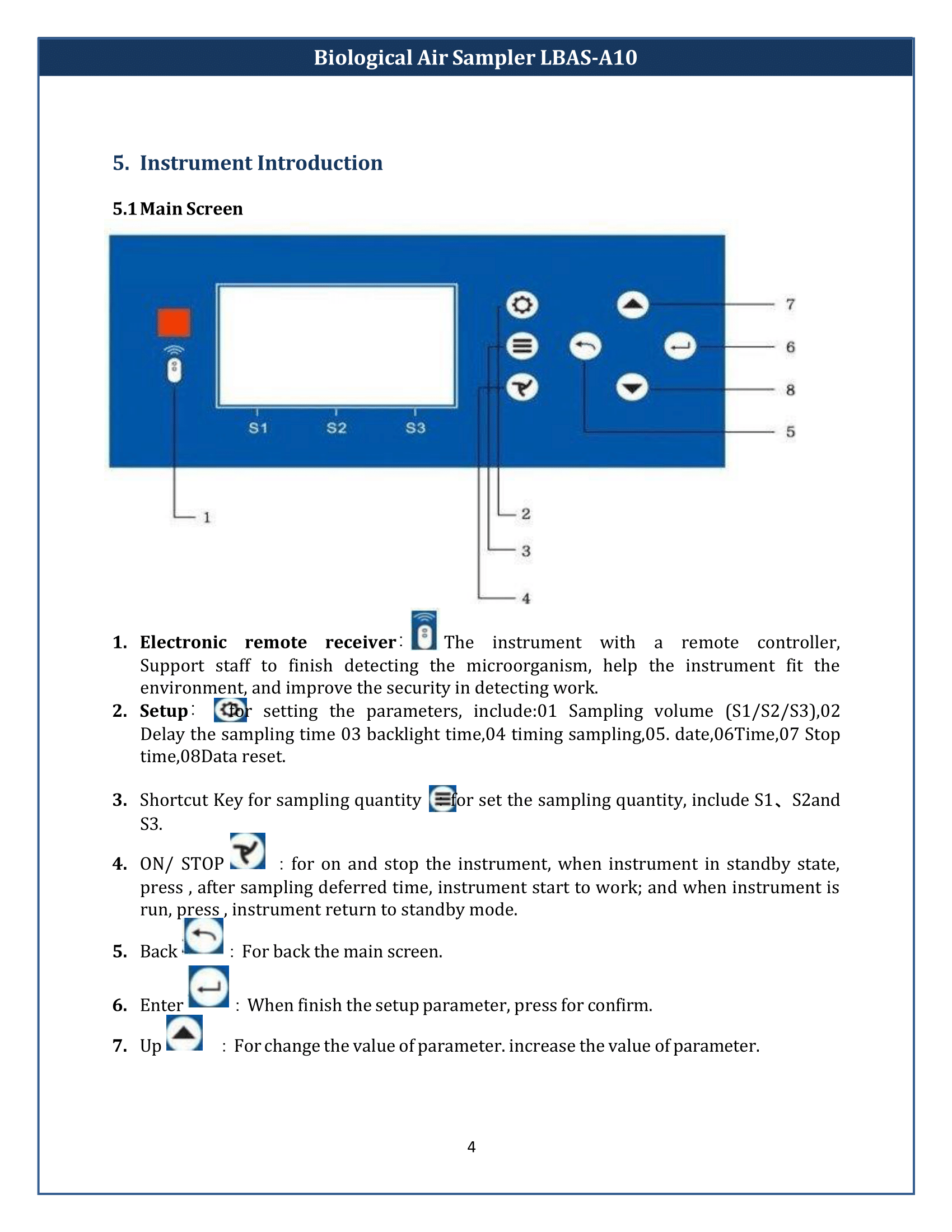 Biological Air Sampler LBAS-A10 Operating Manual | Labtron