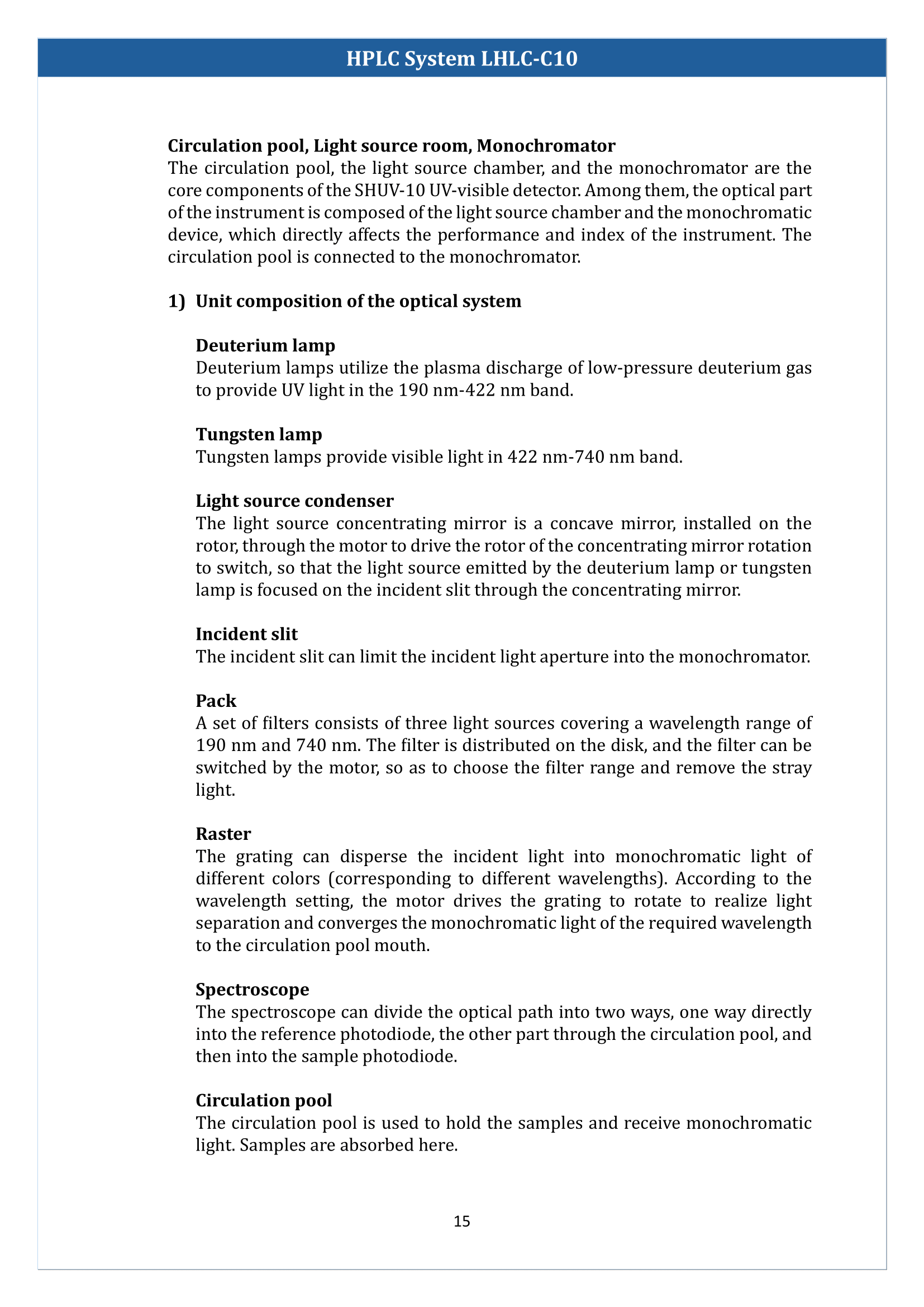 HPLC System LHLC-C10 Operating Manual | Labtron