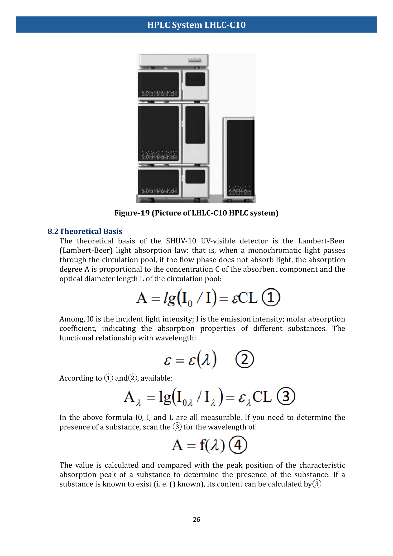HPLC System LHLC-C10 Operating Manual | Labtron