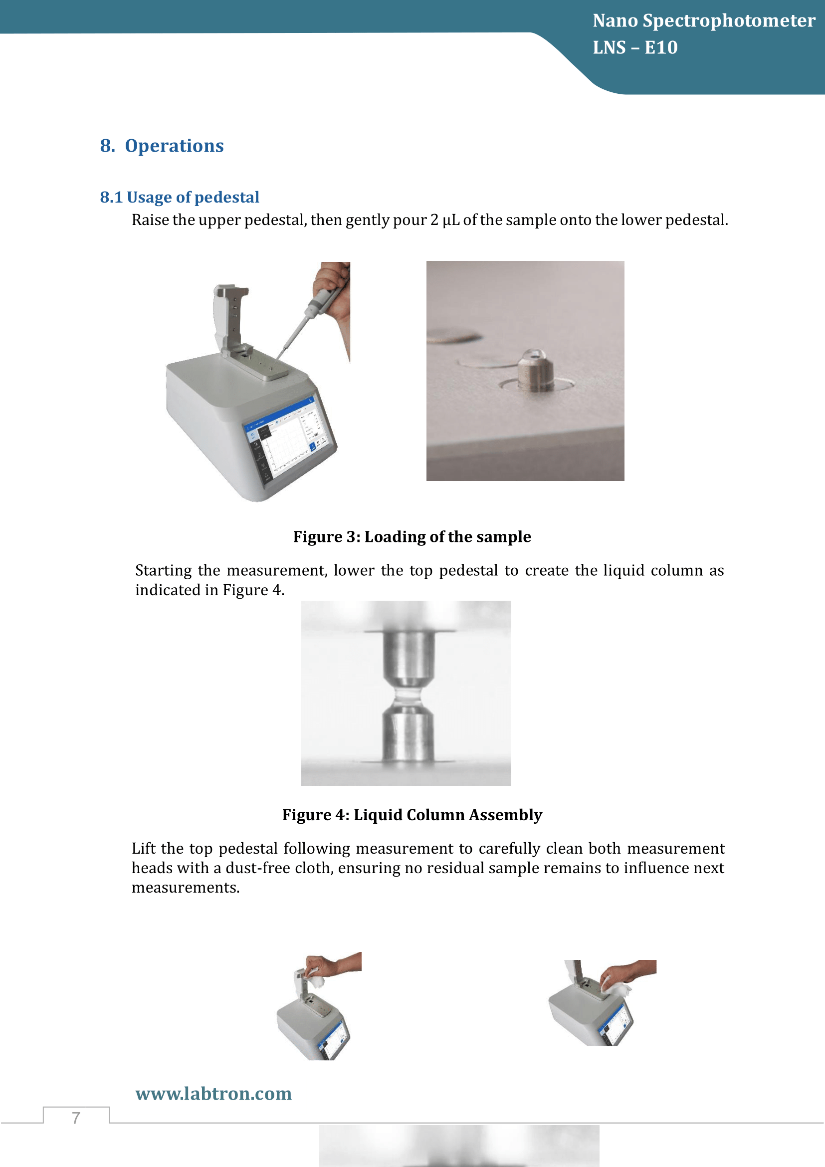 Nano Spectrophotometer LNS-E10 Operating Manual | Labtron