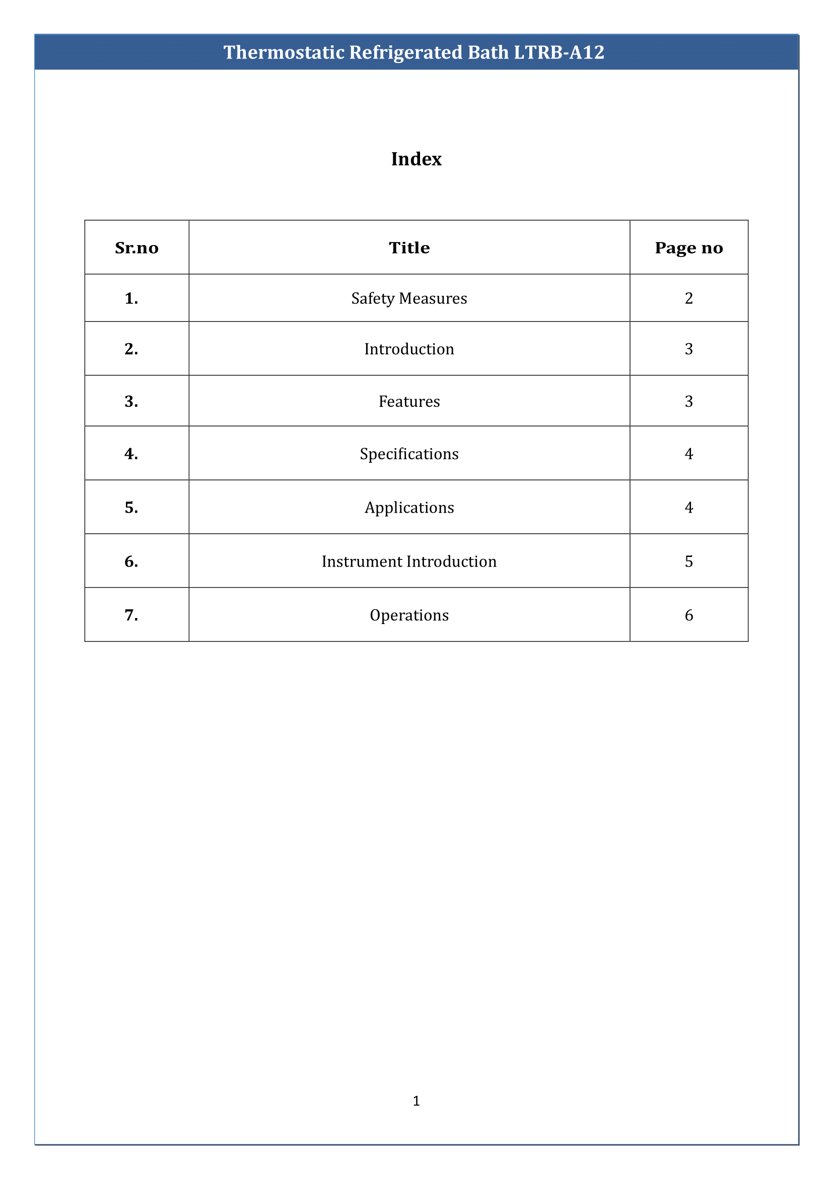 Thermostatic Refrigerated Bath LTRB-A12 Operating Manual