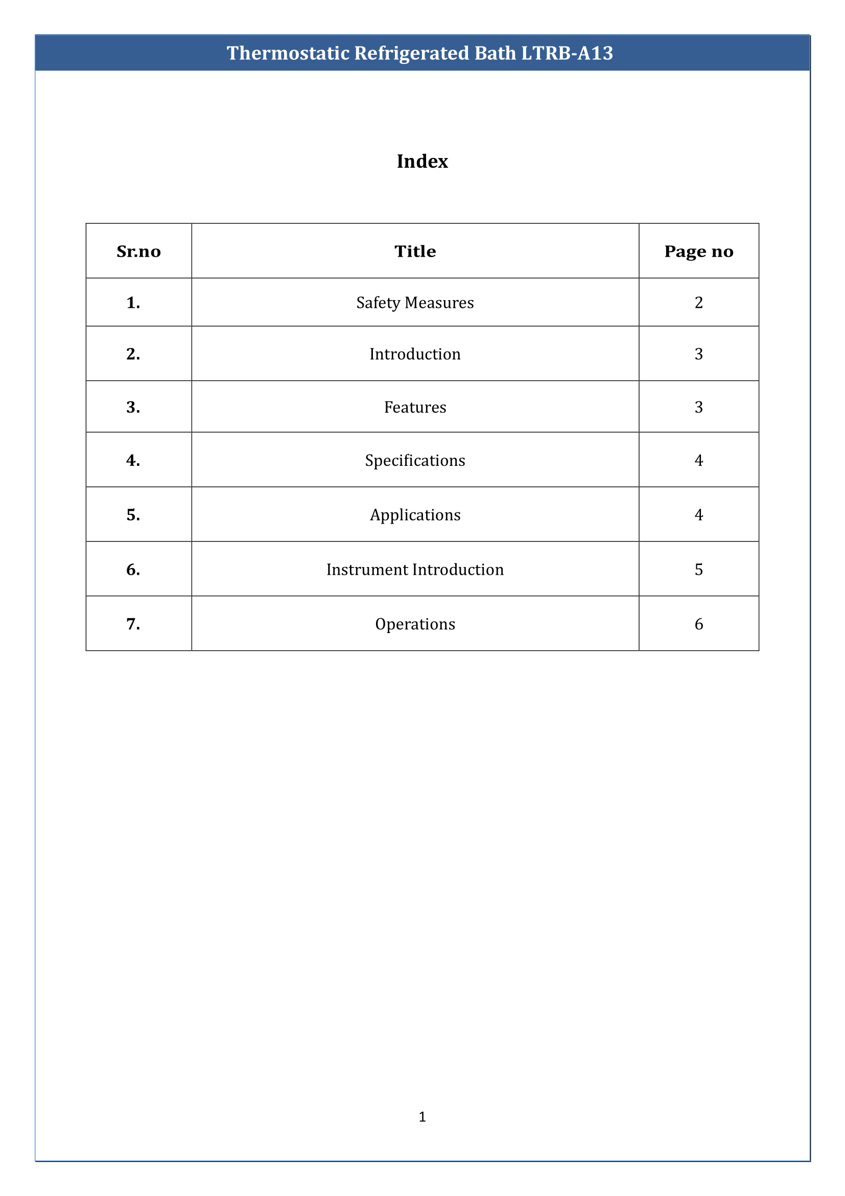Thermostatic Refrigerated Bath LTRB-A13 Operating Manual