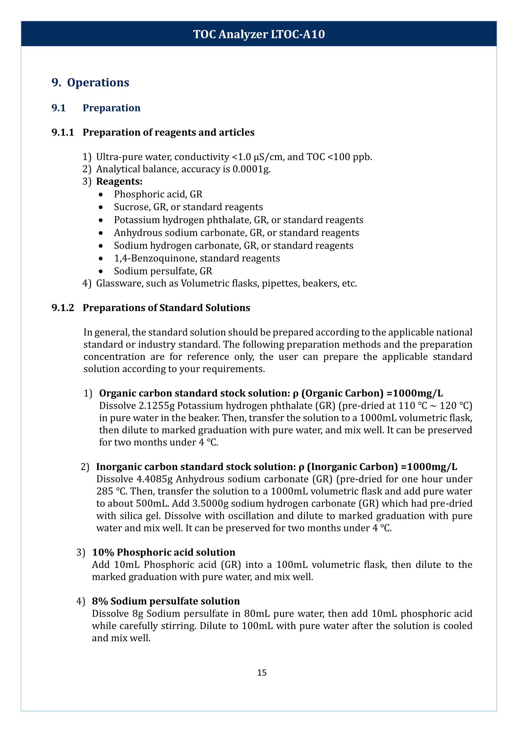 TOC Analyzer LTOC-A10 Operating Manual | Labtron