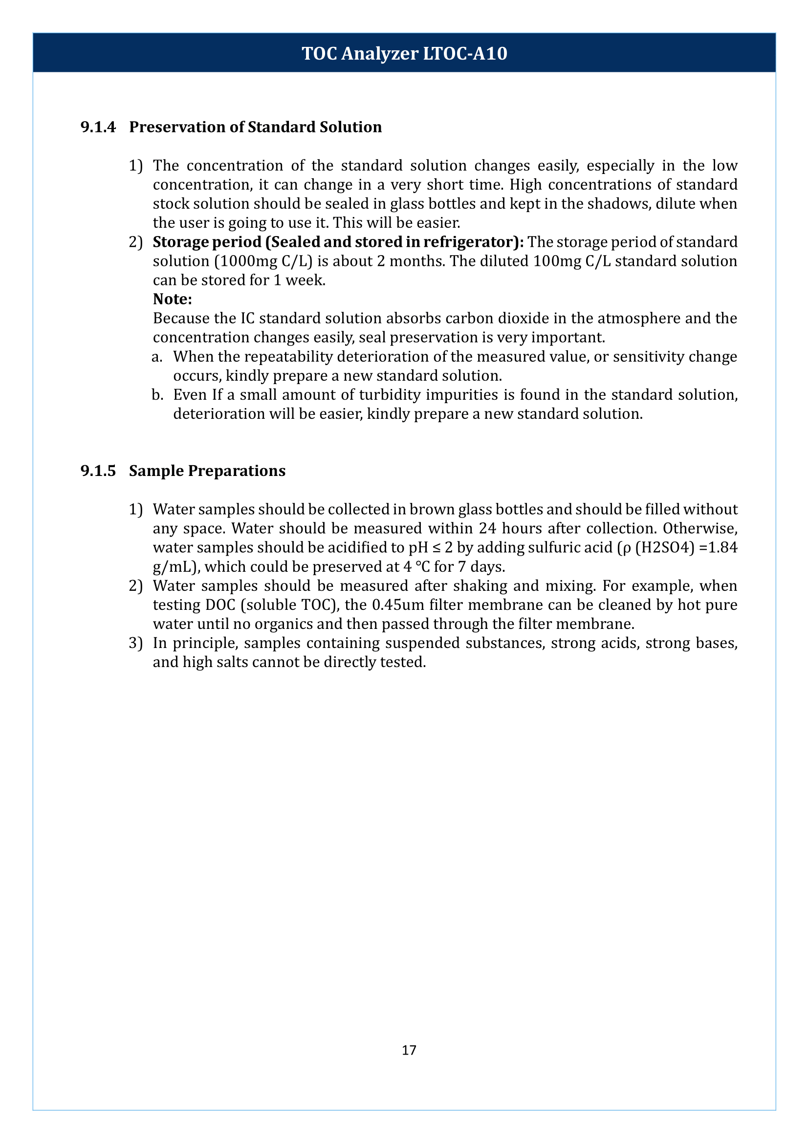 TOC Analyzer LTOC-A10 Operating Manual | Labtron