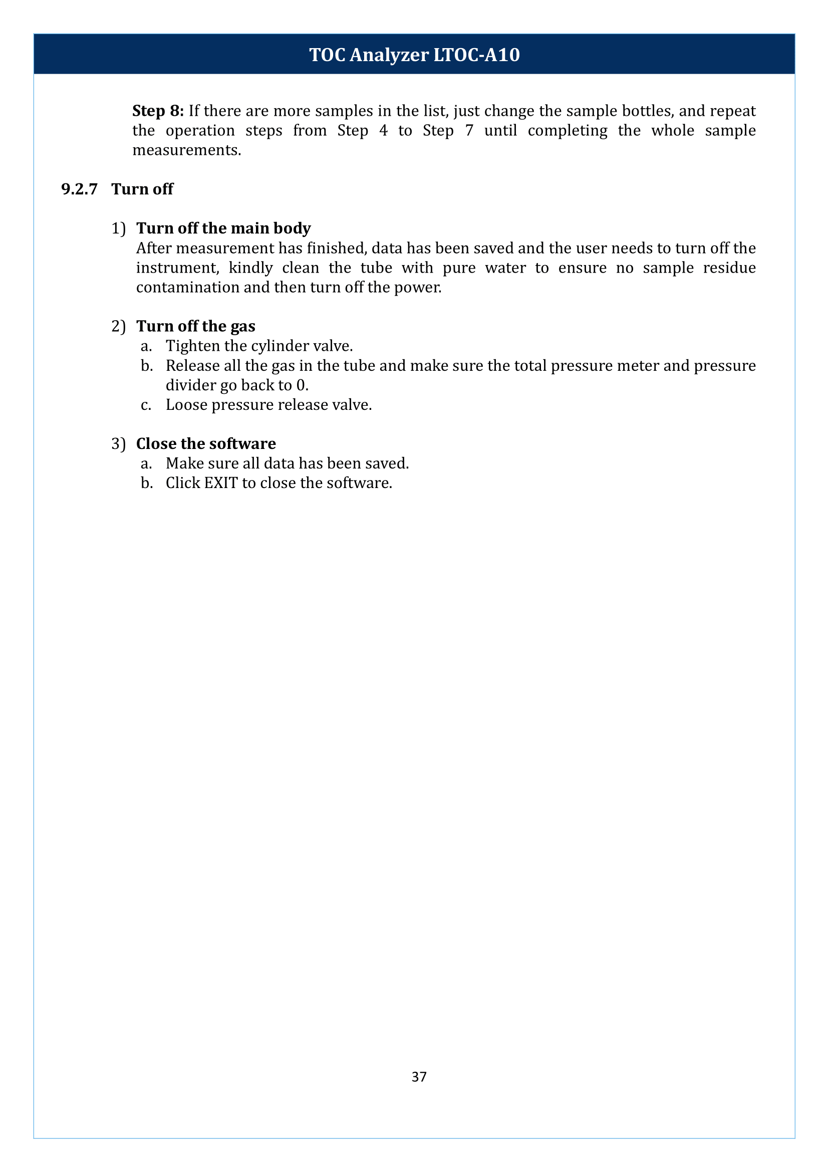 TOC Analyzer LTOC-A10 Operating Manual | Labtron