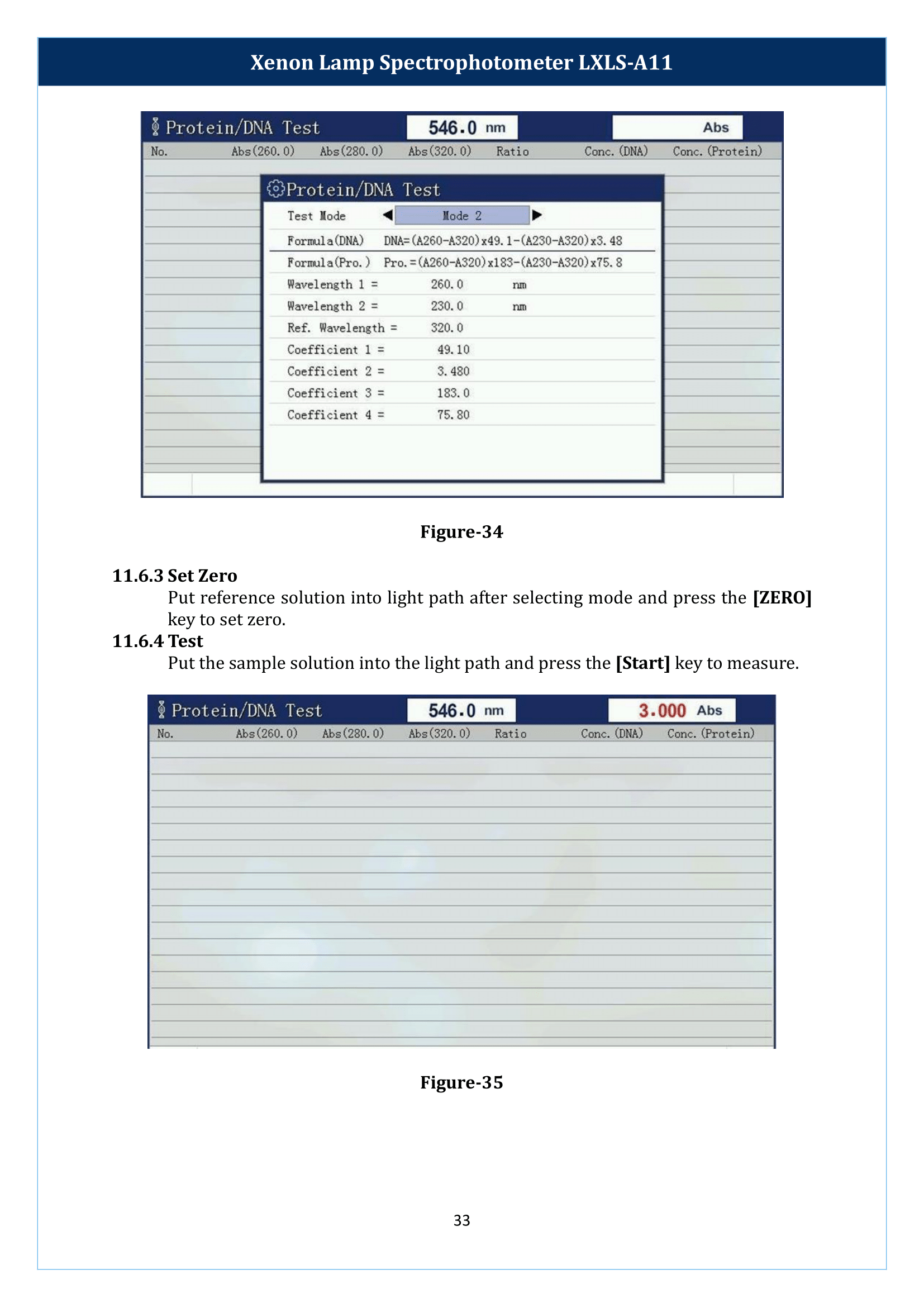 Xenon Lamp Spectrophotometer LXLS-A11 Operating Manual | Labtron