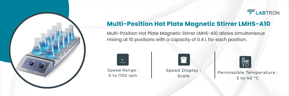 Multi-Position Hot Plate Stirrer LMHS-A10 | Magnetic Stirrer