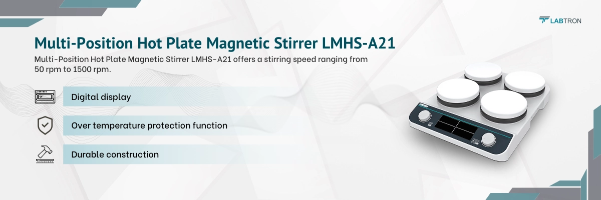 Multi-Position Hot Plate Magnetic Stirrer LMHS-A21 | Labtron