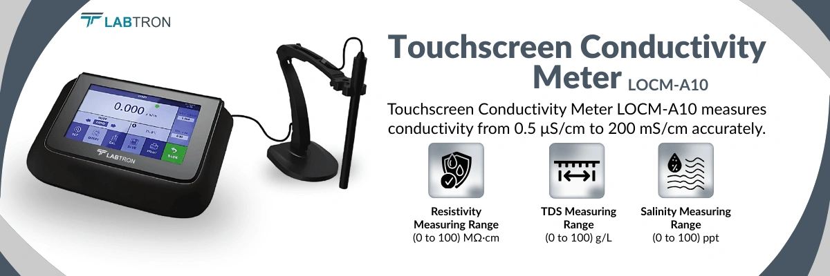 Touchscreen Conductivity Meter LOCM-A10 | Lab Conductivity Meter