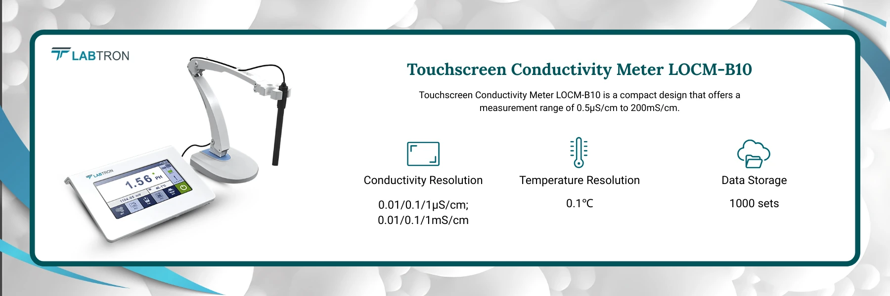 Touchscreen Conductivity Meter LOCM-B10 | Conductivity Meter