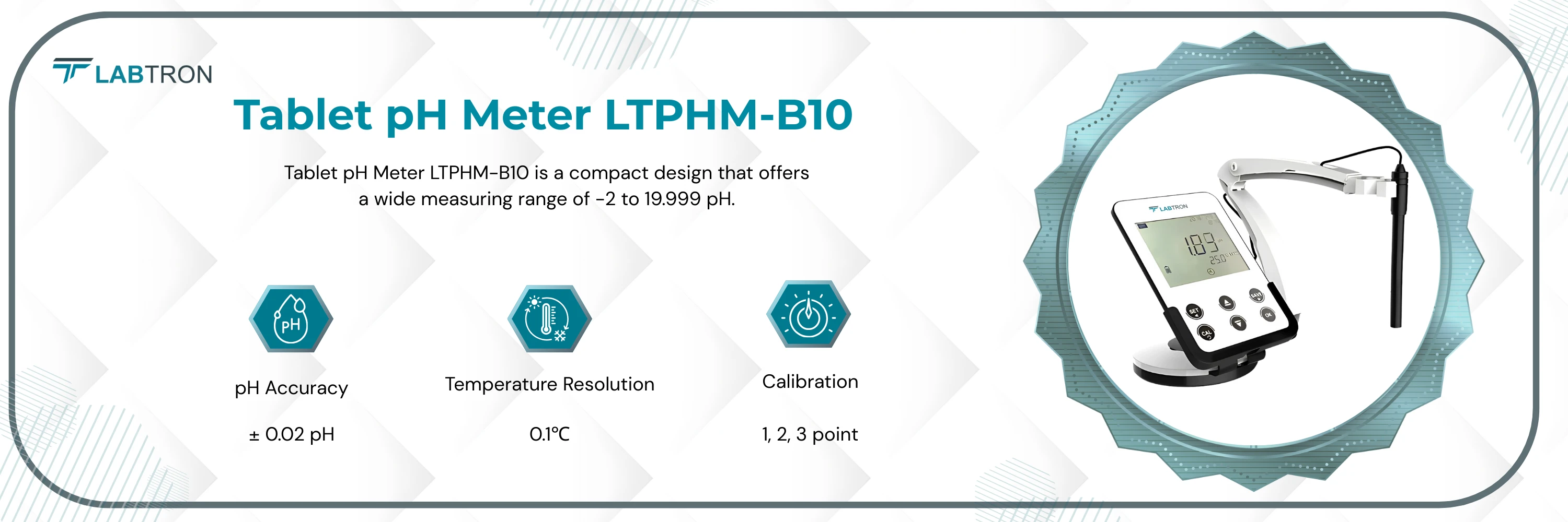 Tablet pH Meter LTPHM-B10 | Digital pH Meter Supplier | Labtron